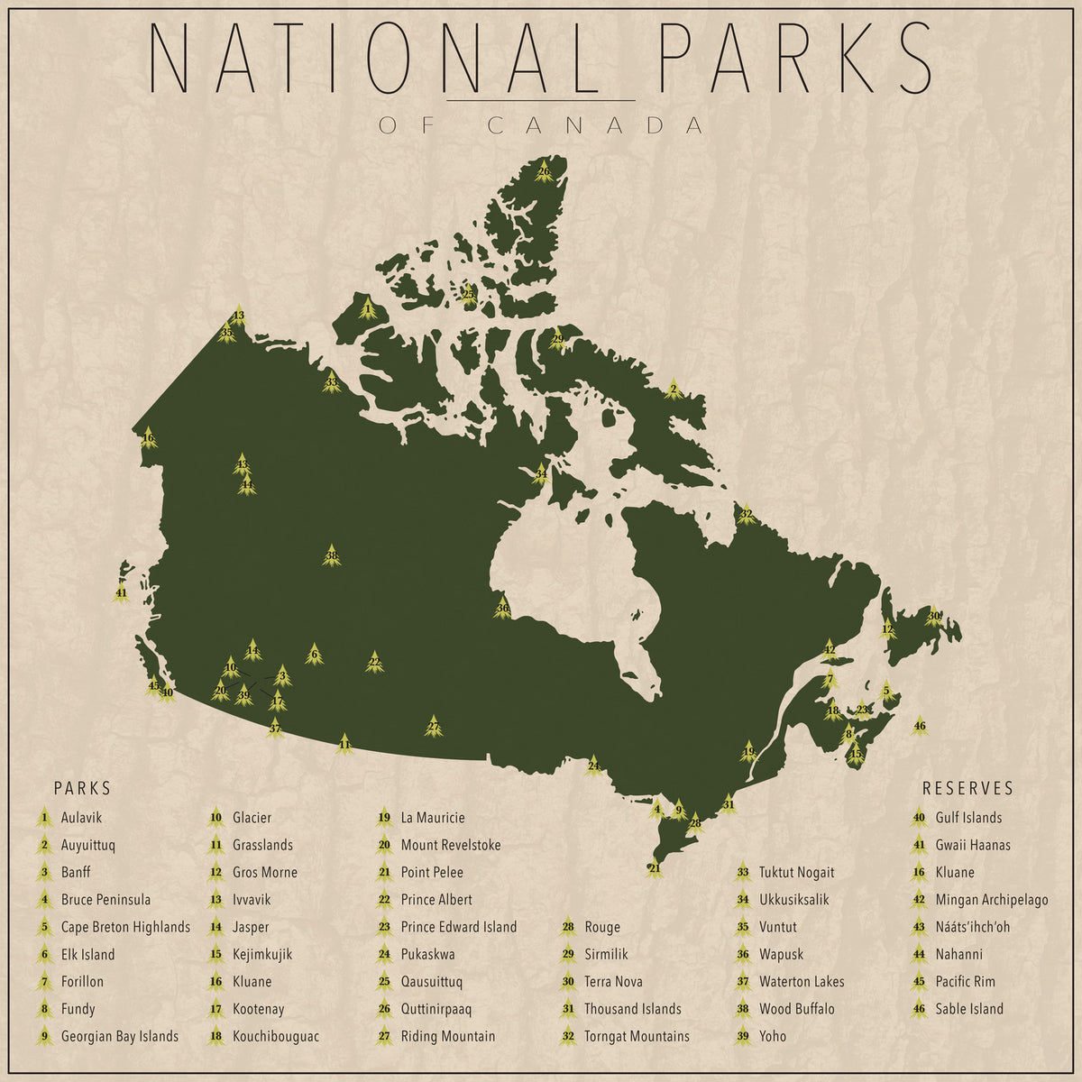 National Parks of Canada - Art Print by Finlay McNevin | GIANT ART