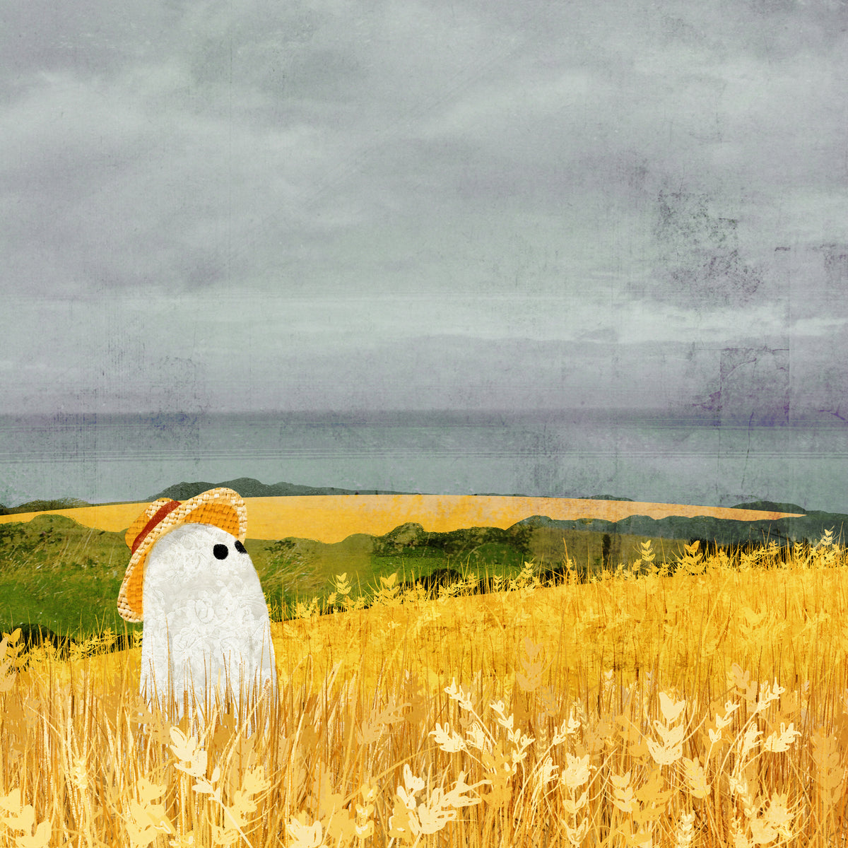 walter wheat grey sky - Art Print by Katherine Blower | GIANT ART