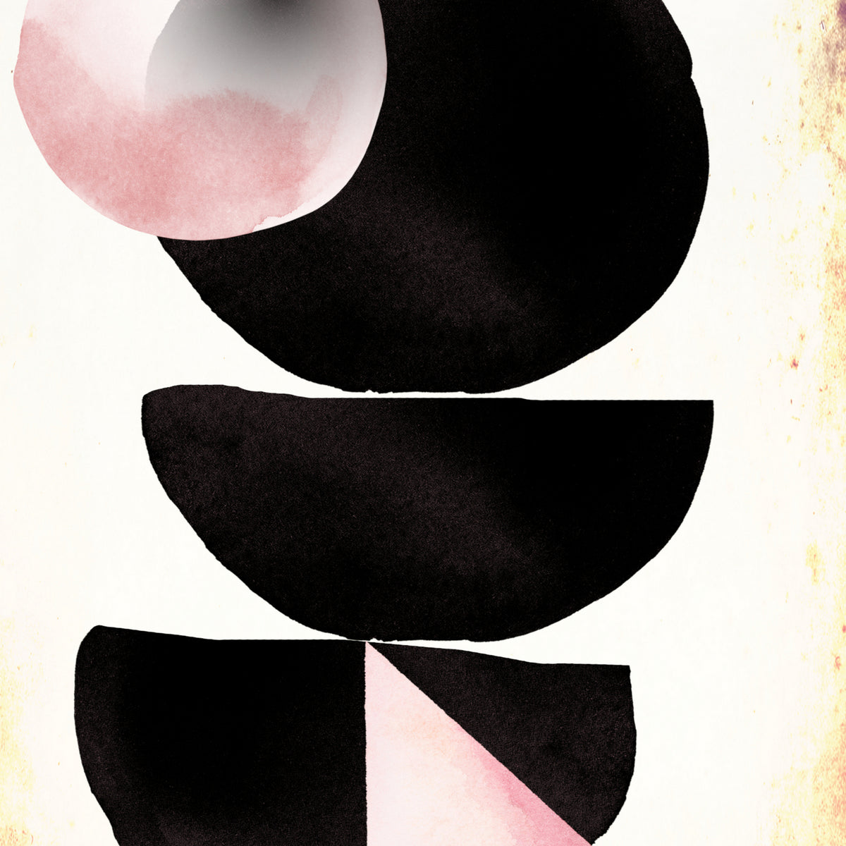 Black pink geometric abstract mama art - Art Print by Maria Mata ...