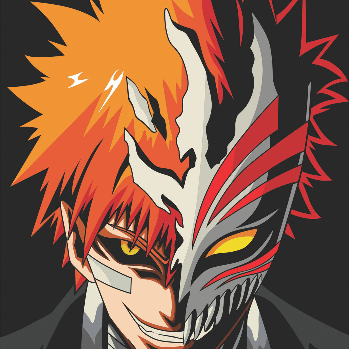 ICHIGO HOLLOW MASK Bleach - Art Print by Muhamat Azmi Muna | GIANT ART