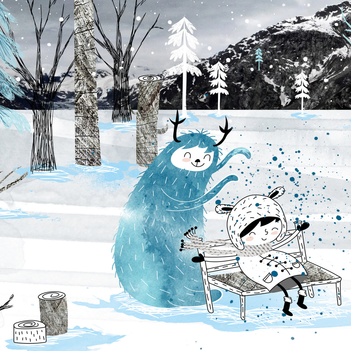 Snow Monster - Art Print by Holly Hatam | GIANT ART