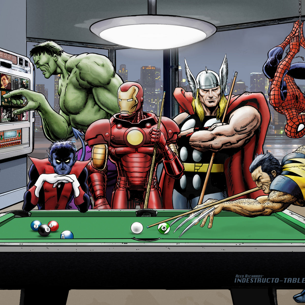Afterhours : les super-héros Marvel se détendent en jouant au billard ...