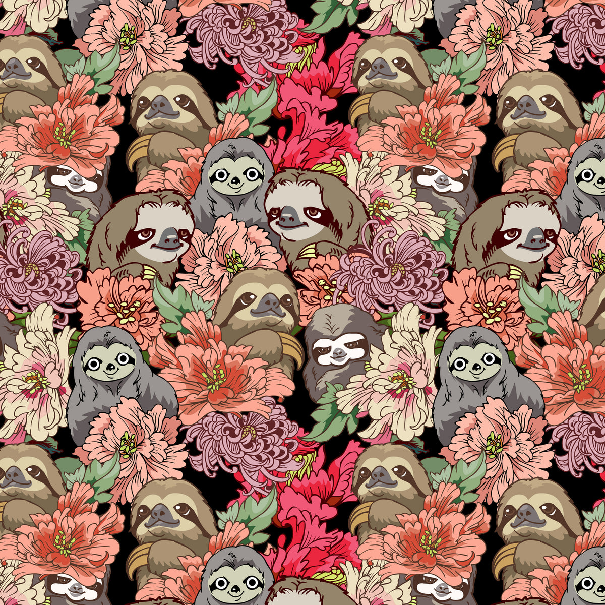 Because Sloths - Art Print by ChalermPhol Harnchakkham | GIANT ART