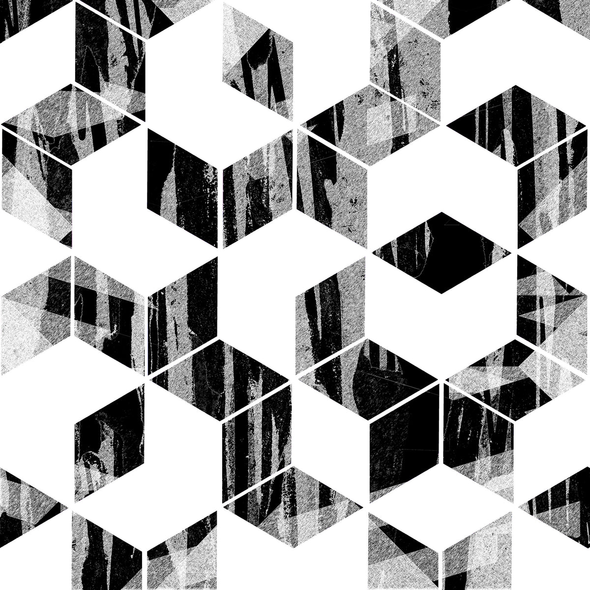 Elegant Black and White Geometric Design - Art Print by Brigitte Carre ...