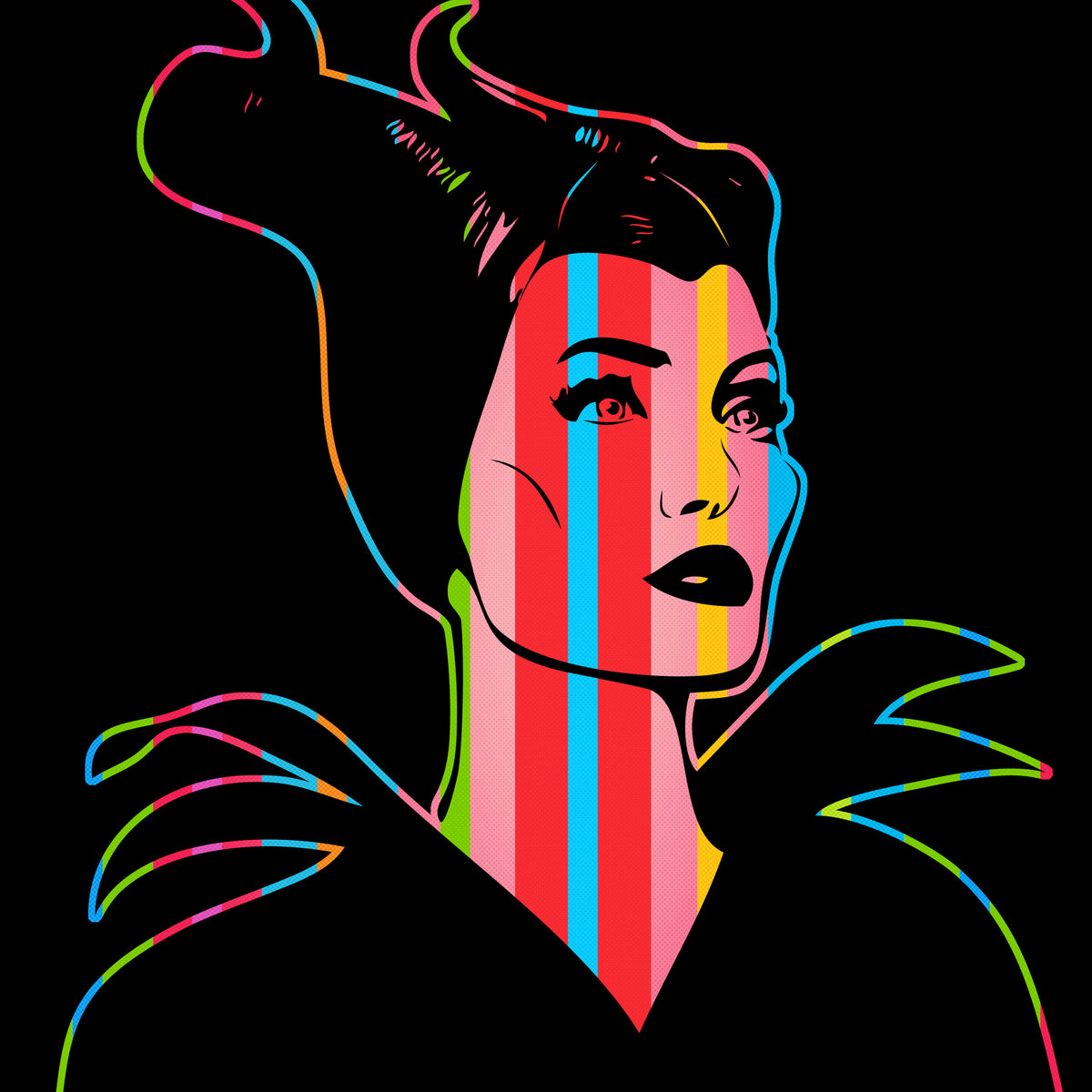 Maleficent | Dark | Pop Art - Art Print by William Cuccio | GIANT ART