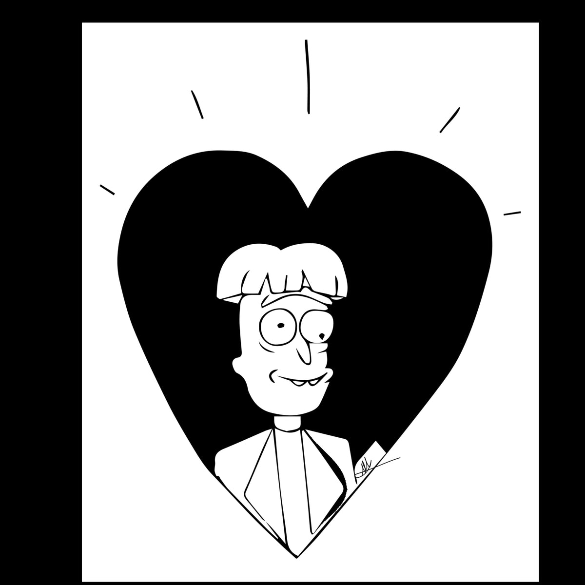 Love dumb rick - Art Print by adrien martin | GIANT ART