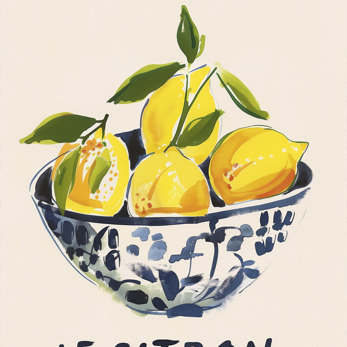 Le Citron - Art Print by M Studio | GIANT ART