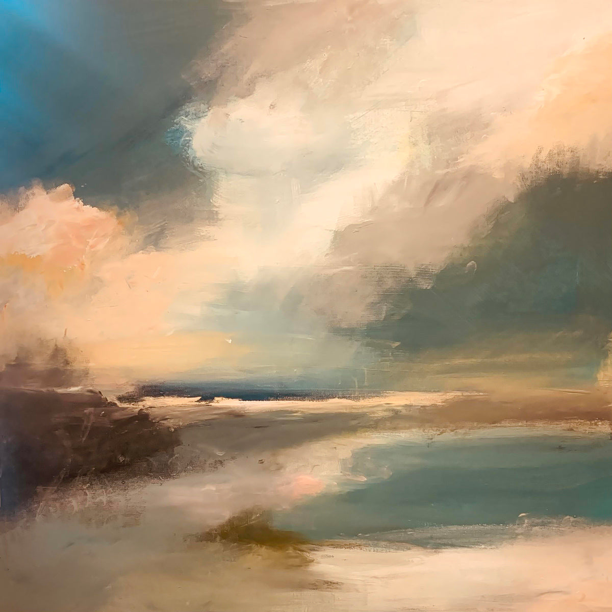 Serene Seascape Under a Dynamic Sky - Art Print by Anna-Karin Bergius ...