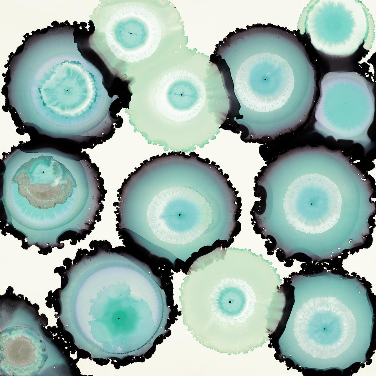 Light Blue Geode - Art Print by Laura Van Horne | GIANT ART